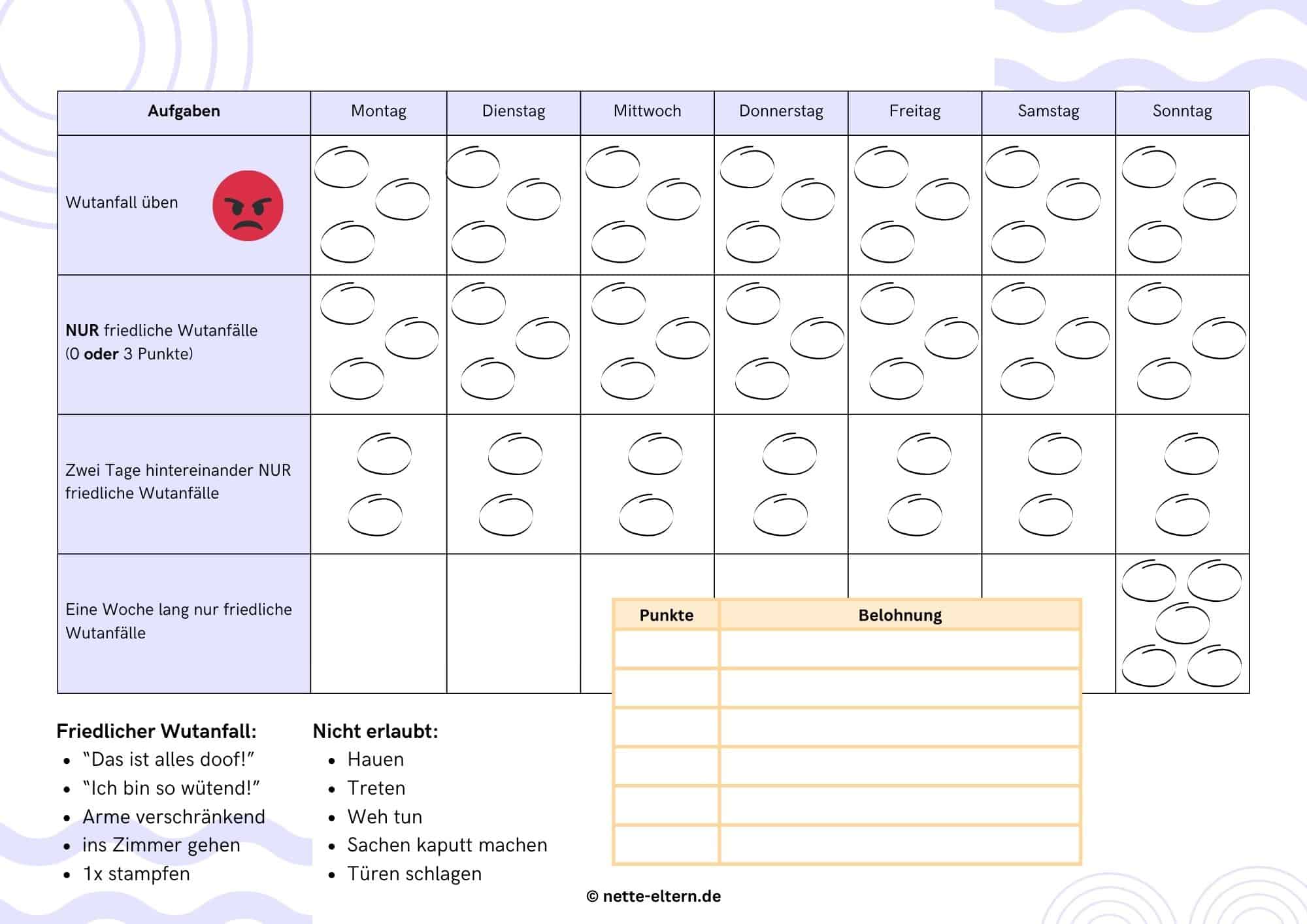 Belohnungssystem bei Kindern: Belohnungstafel selber machen - Nette Eltern
